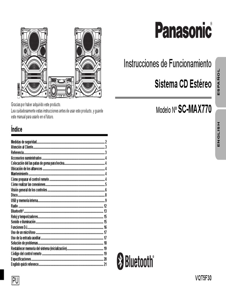 Sa Max770 | PDF | Bluetooth | Inalámbrico