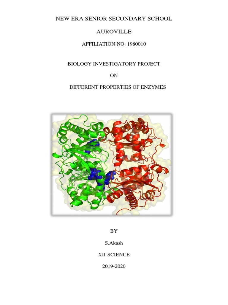 Akasg Biology Investigatory Project 12 | PDF | Enzyme Inhibitor ...