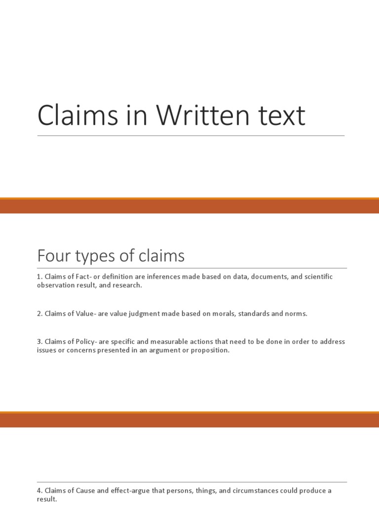 Understanding Claims in Writing | PDF | Career & Growth | Law