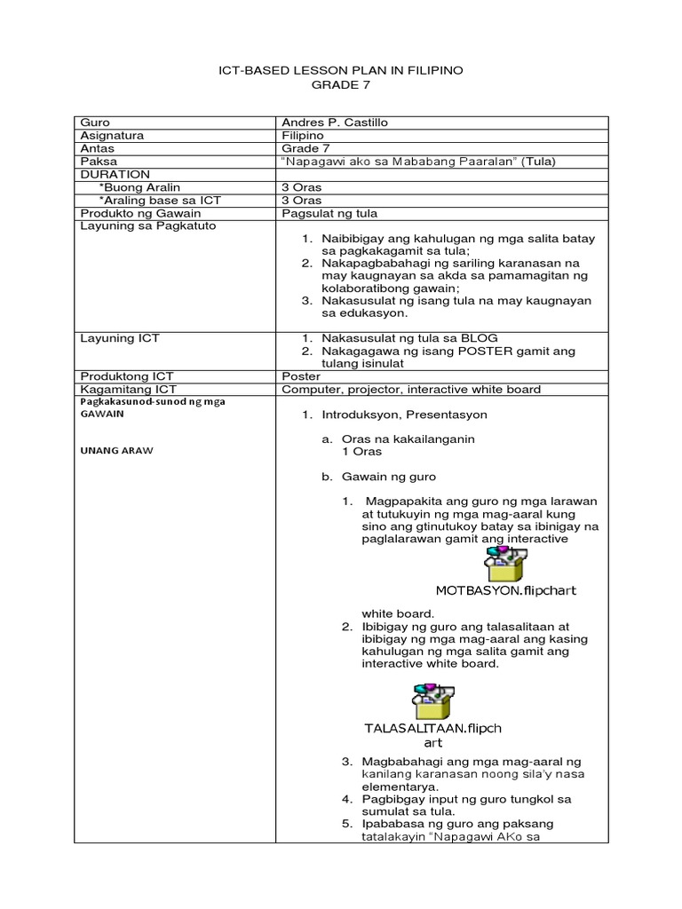 Lesson Plan in Filipino Grade 7 | PDF