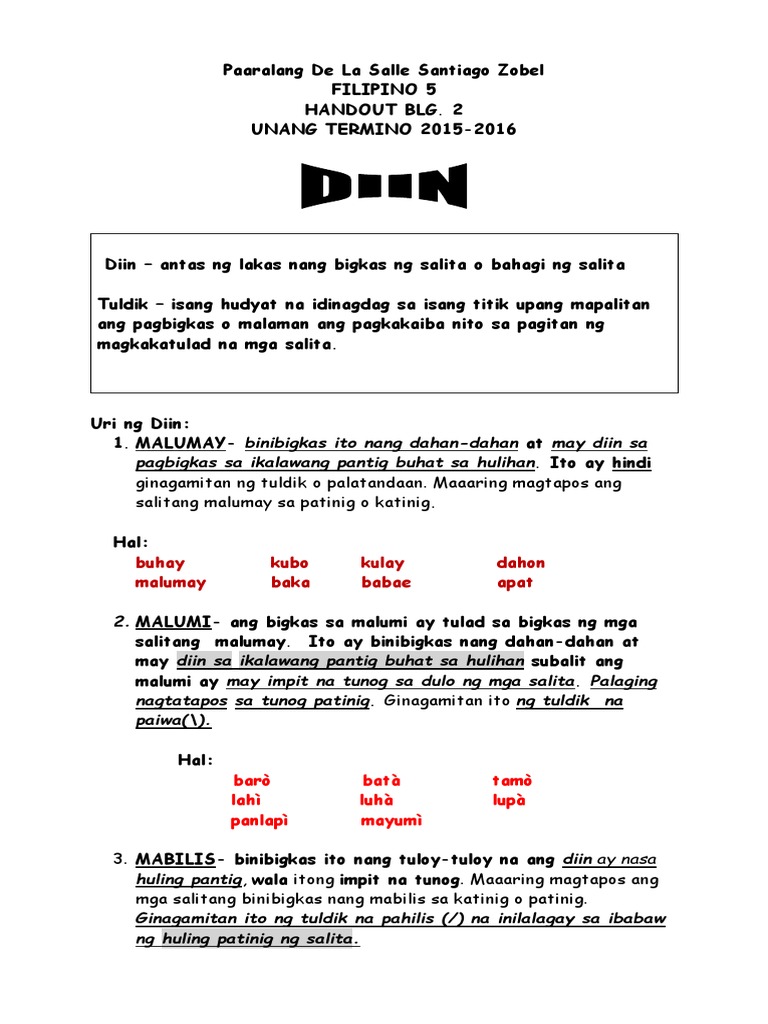 Handout 2-Diin | PDF
