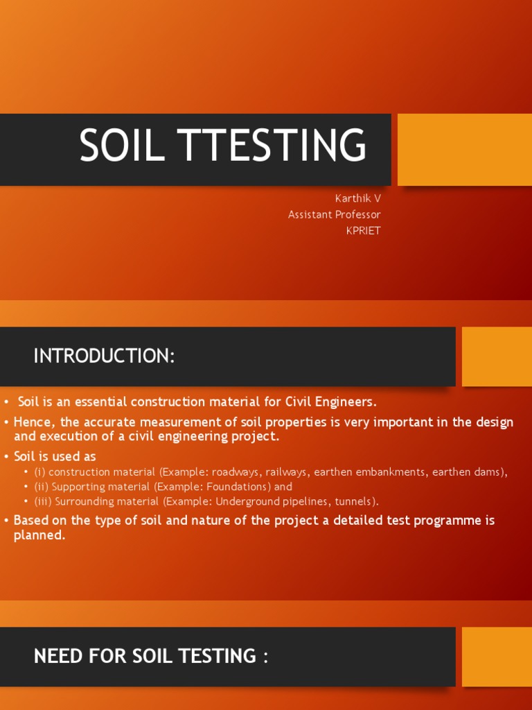 Soil Testing | PDF | Soil | Civil Engineering