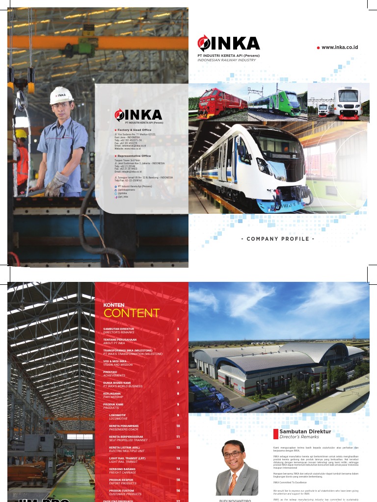 Company Profile of PT INKA (Persero) | PDF | Sustainable Transport ...
