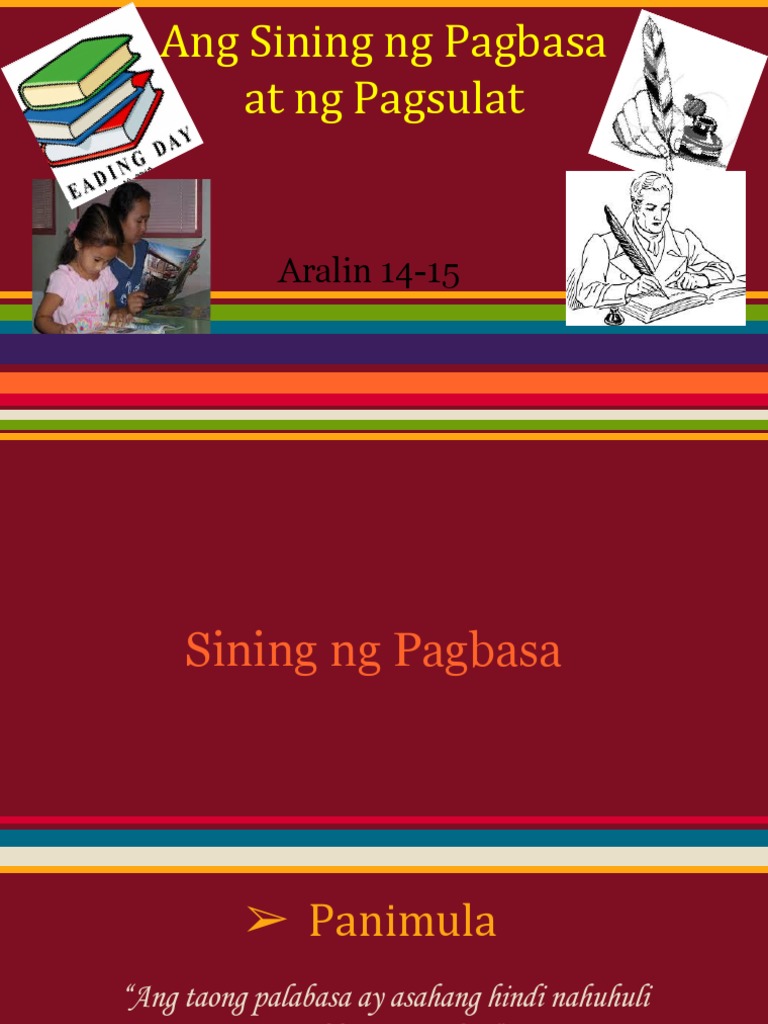 Ang Sining NG: Pagbasa at Pagsulat | PDF