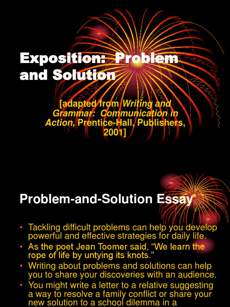 V07 Exposition Problem and Solution | PDF | Grammatical Tense | Essays