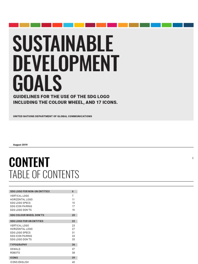 SDG Guidelines AUG 2019 Final PDF | PDF | Logos | Typography