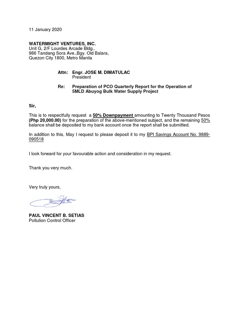 Request Letter (PCO Proposal) .2 | PDF