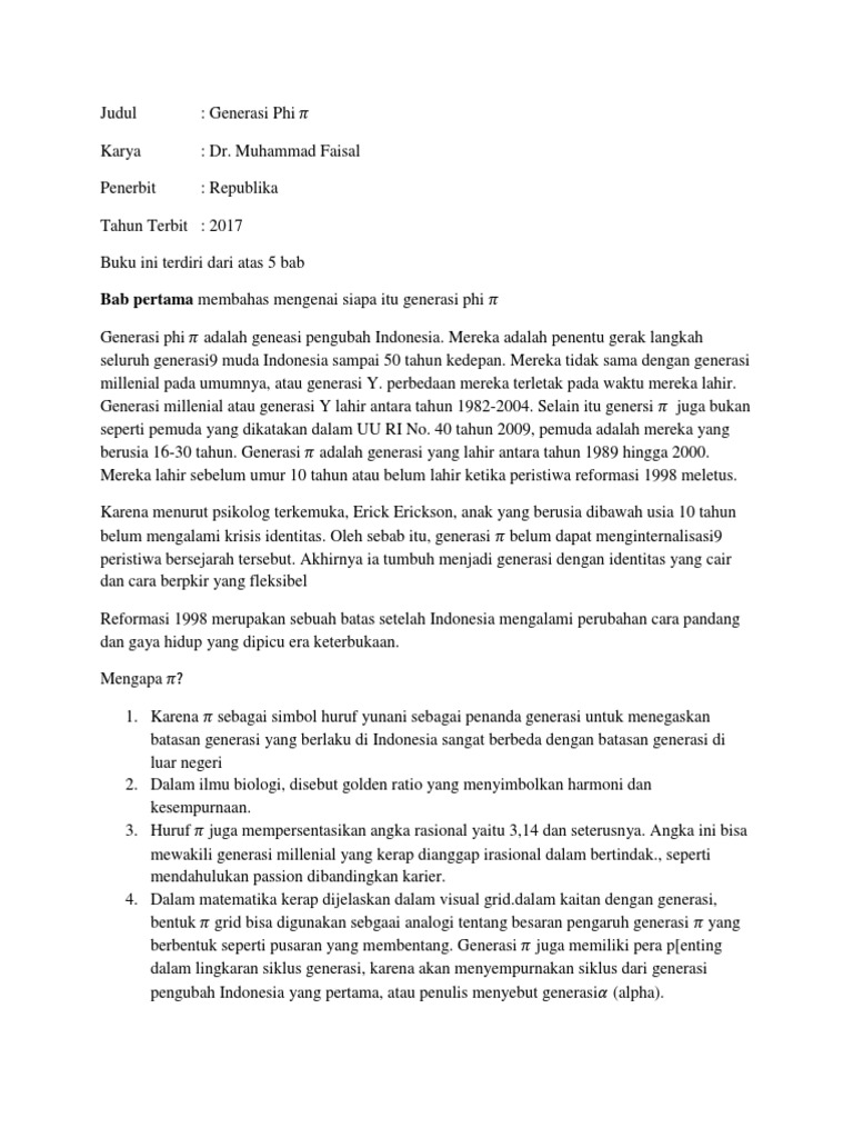 Buku 7 Generasi Phi (Done) | PDF