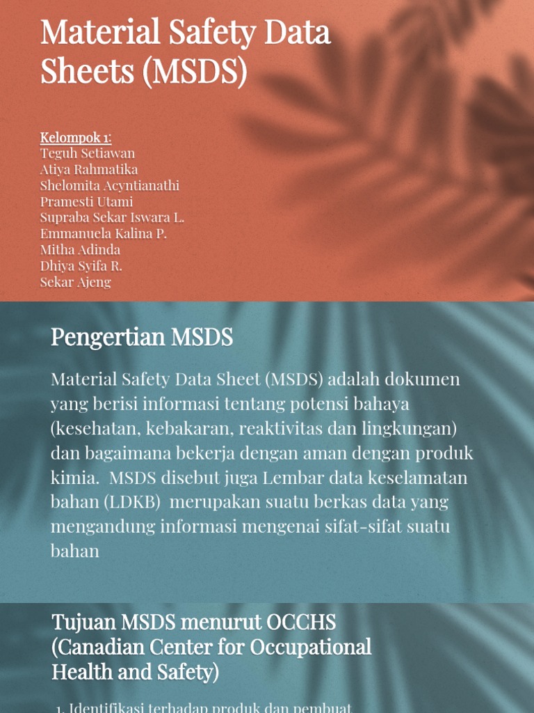 MSDS Kelompok 1 | PDF | Pengembangan Diri