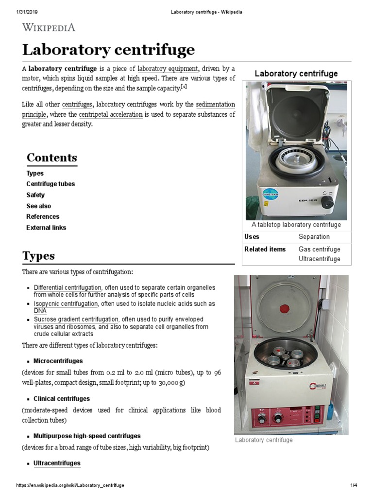 Laboratory Centrifuge | PDF | Centrifugation | Laboratory Equipment