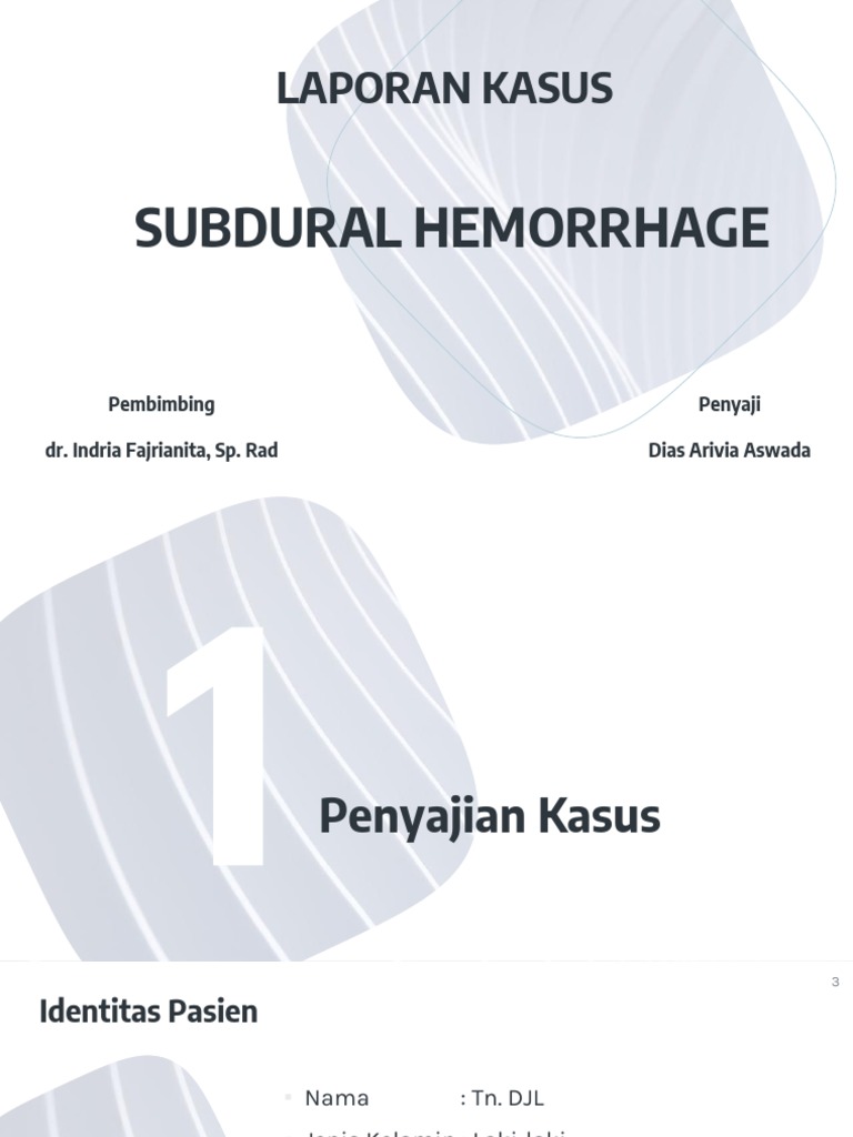 Laporan Kasus - SDH | PDF