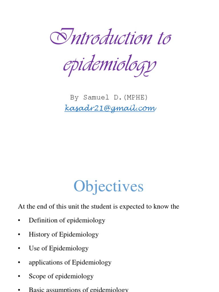 Introduction to Epidemiology Basics | PDF | Epidemiology | Public Health
