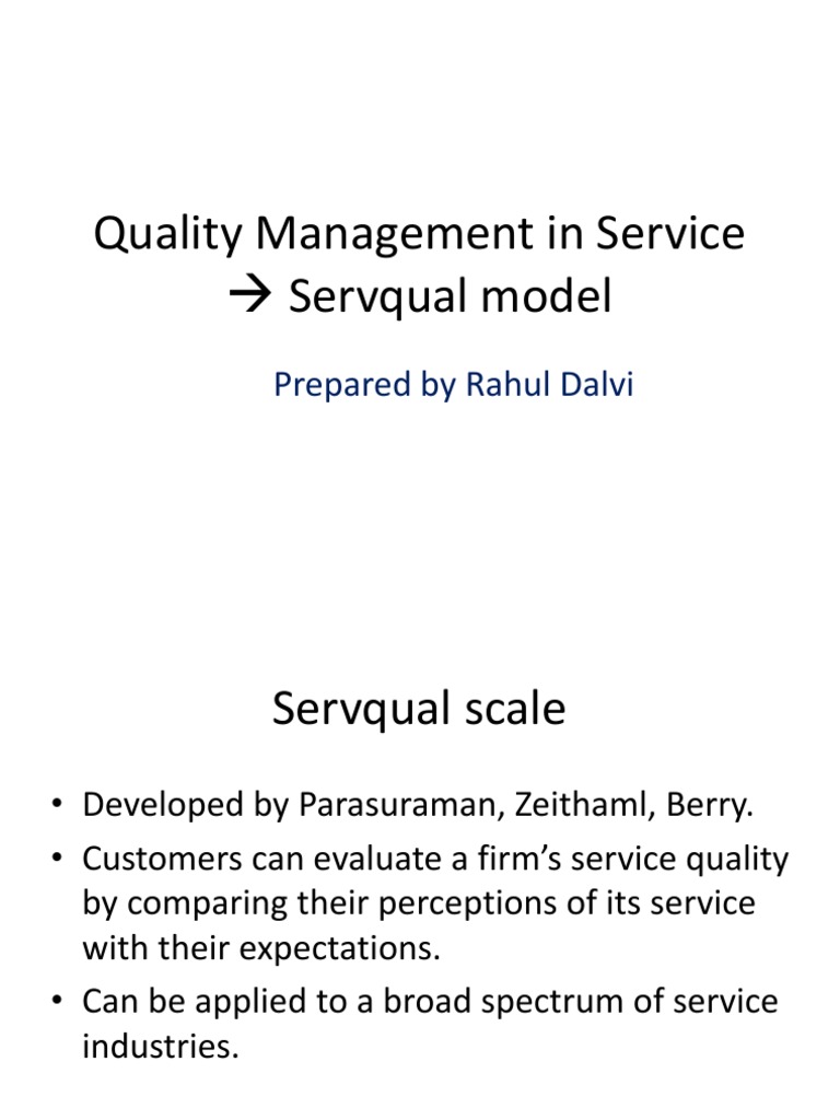Servqual Model New | PDF | Economies | Business