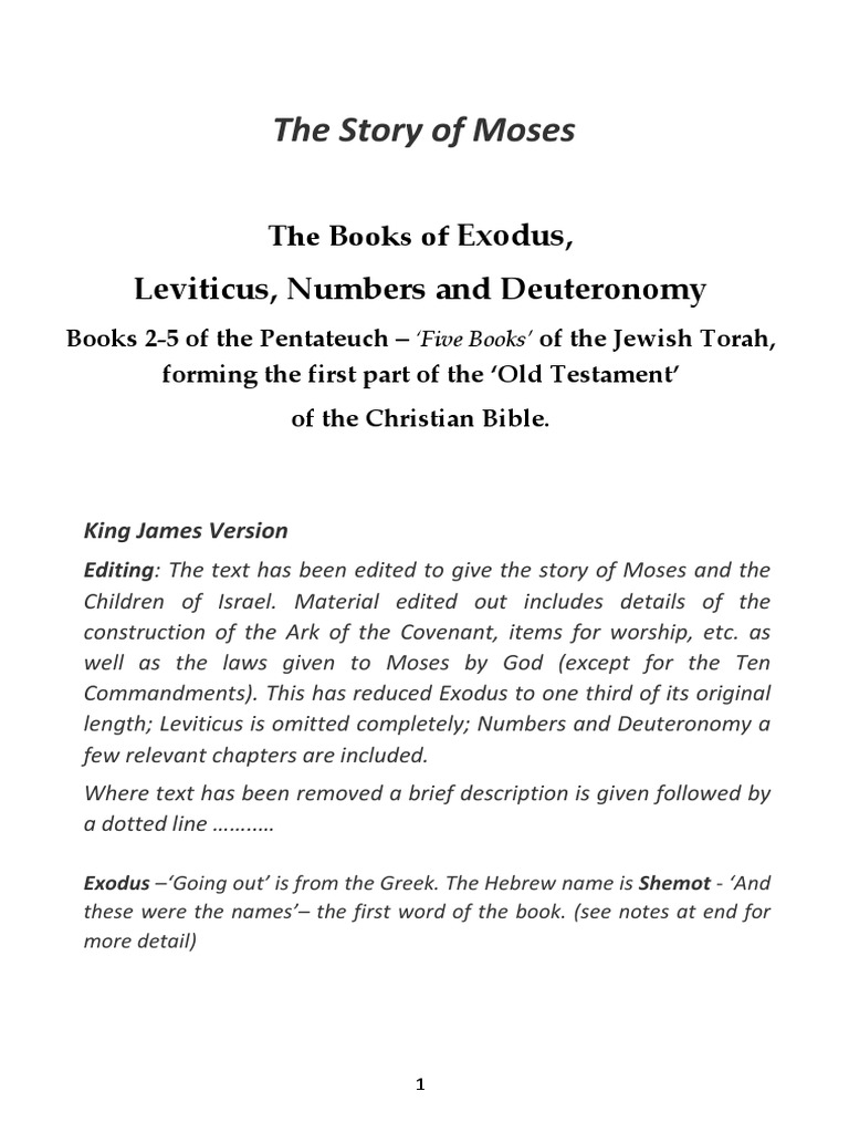 The Story of Moses - ExLND-KJV | PDF | Aaron | Book Of Exodus