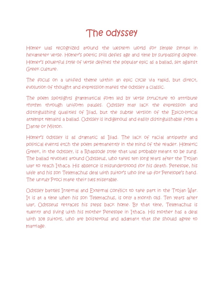 The Odyssey | PDF