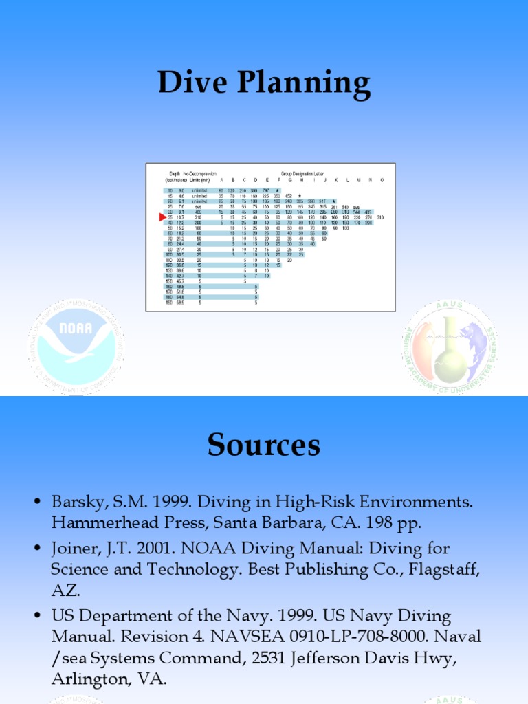 Dive Planning | PDF | Scuba Diving | Underwater Diving