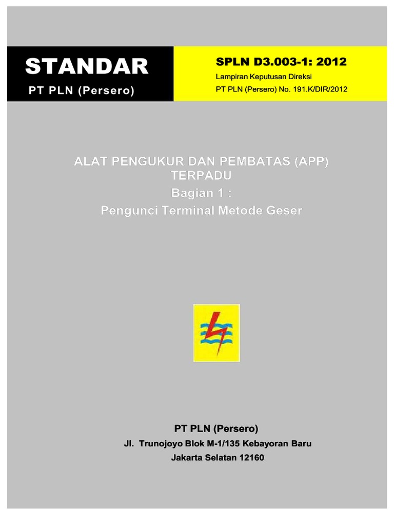 SPLN D3.003-1 2012 | PDF