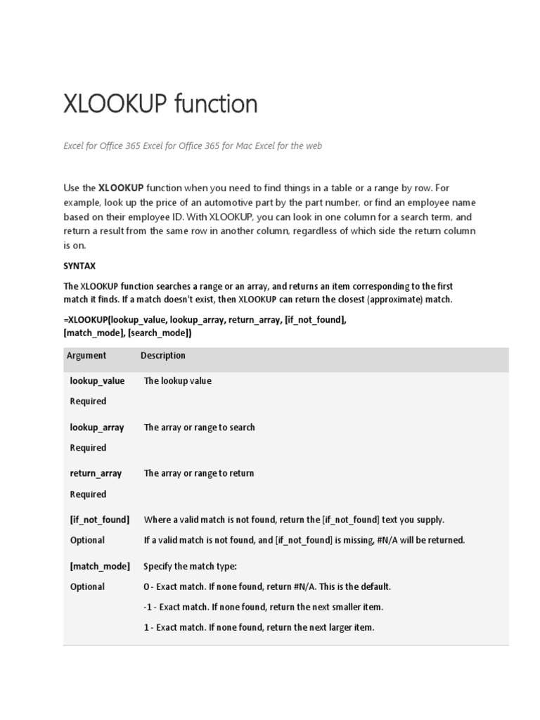 Xlookup Function | PDF | Algorithms And Data Structures | Computer Data