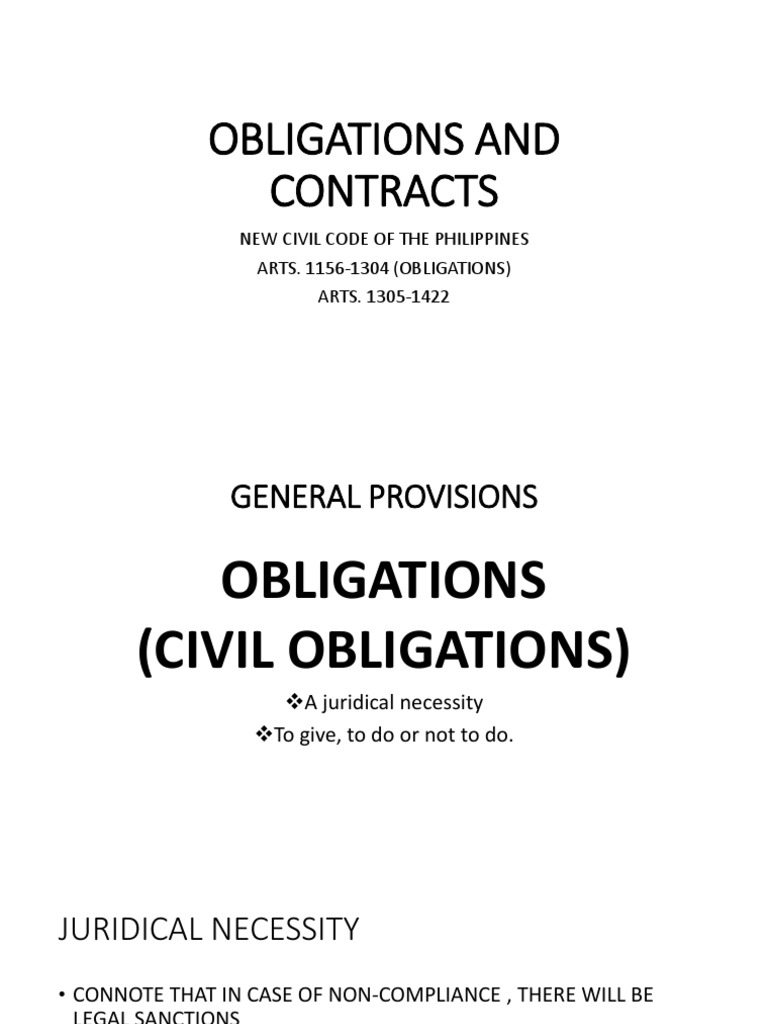 Powerpoint Obligations and Contracts | Download Free PDF | Negligence ...