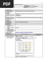 Lesson Plan in Science 10 (MUTATION) | PDF | Mutation | Gene