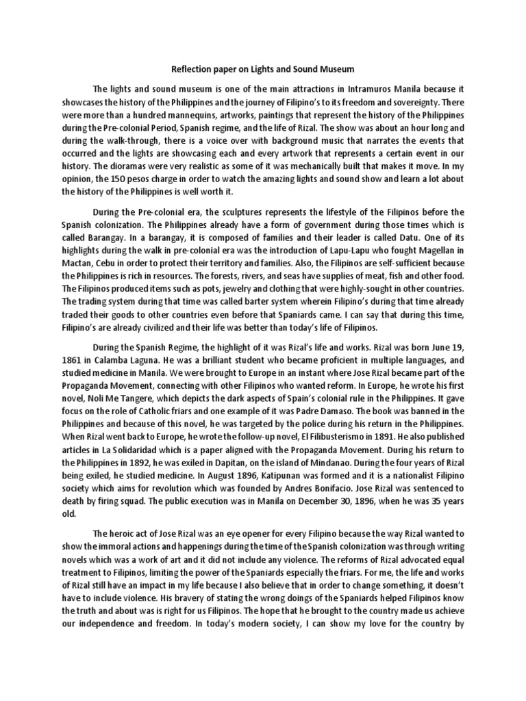 Reflection Paper | PDF | Philippines