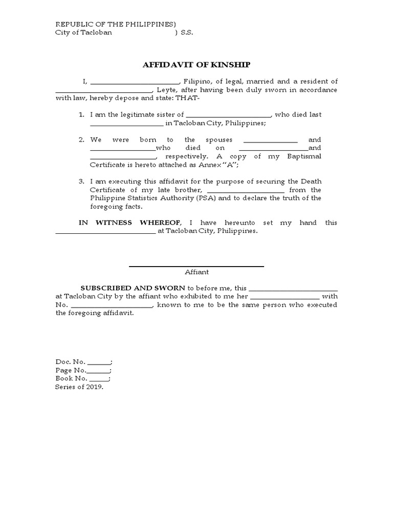 Affidavit of Kinship .docx
