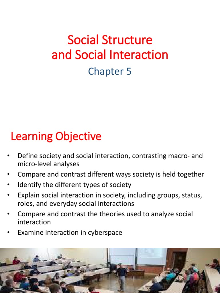 Chapter 5 Social Structure and Social Interaction | PDF | Social ...
