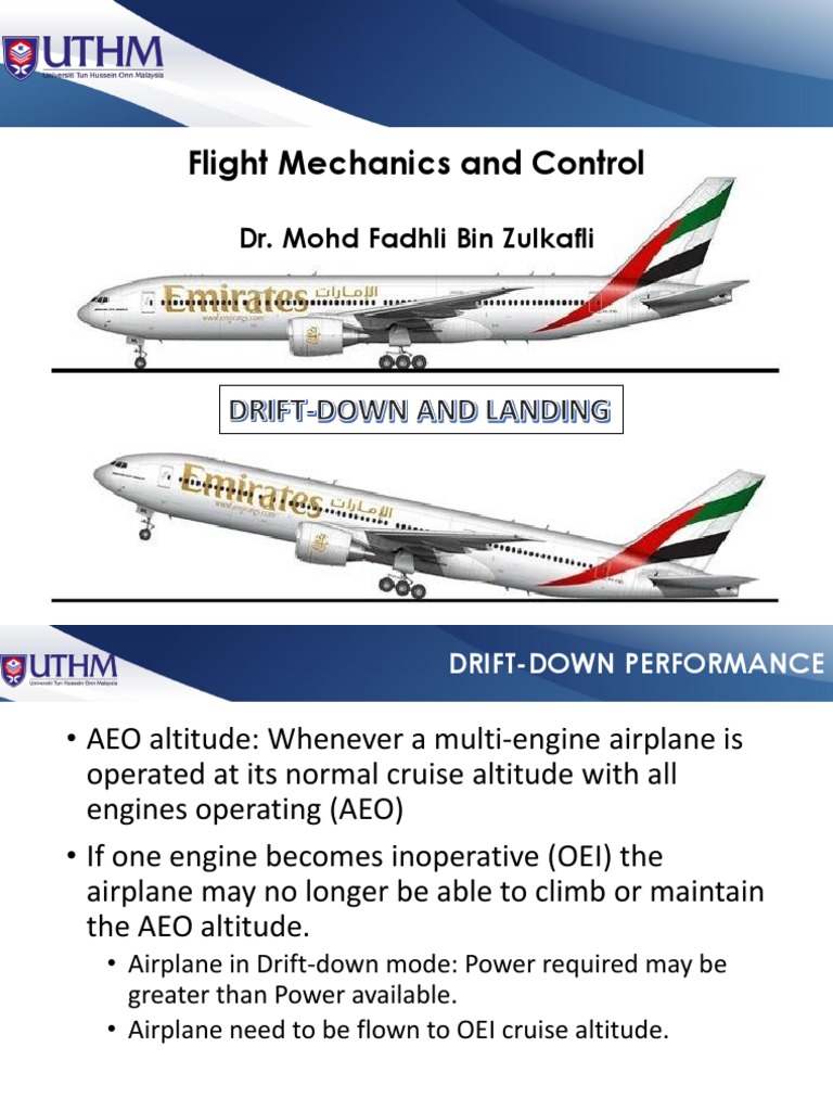 7 Flight Mech-Drift-Down and Landing PDF | PDF | Flight | Airplane