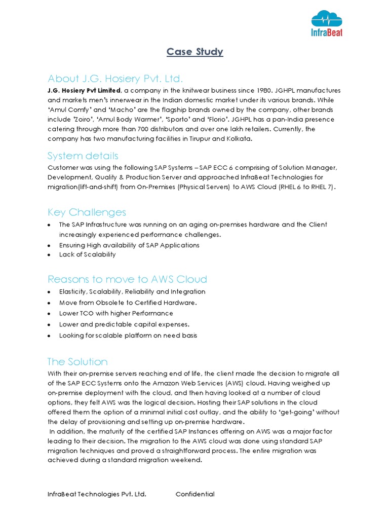 AWS Case Study JG Hosiery | PDF | Amazon Web Services | Cloud Computing