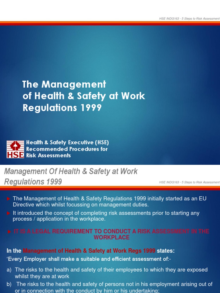 5 Steps To Risk Assessment | PDF | Risk Assessment | Occupational ...