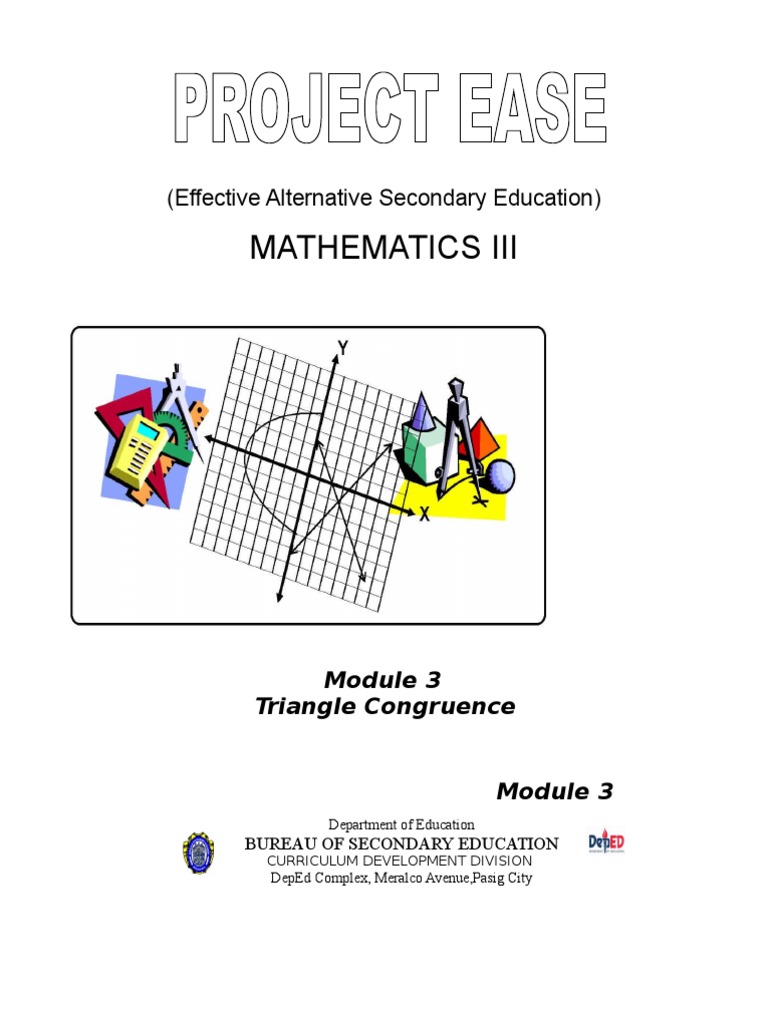 EASE Module 3 Triangle Congruence | PDF | Euclid | Space