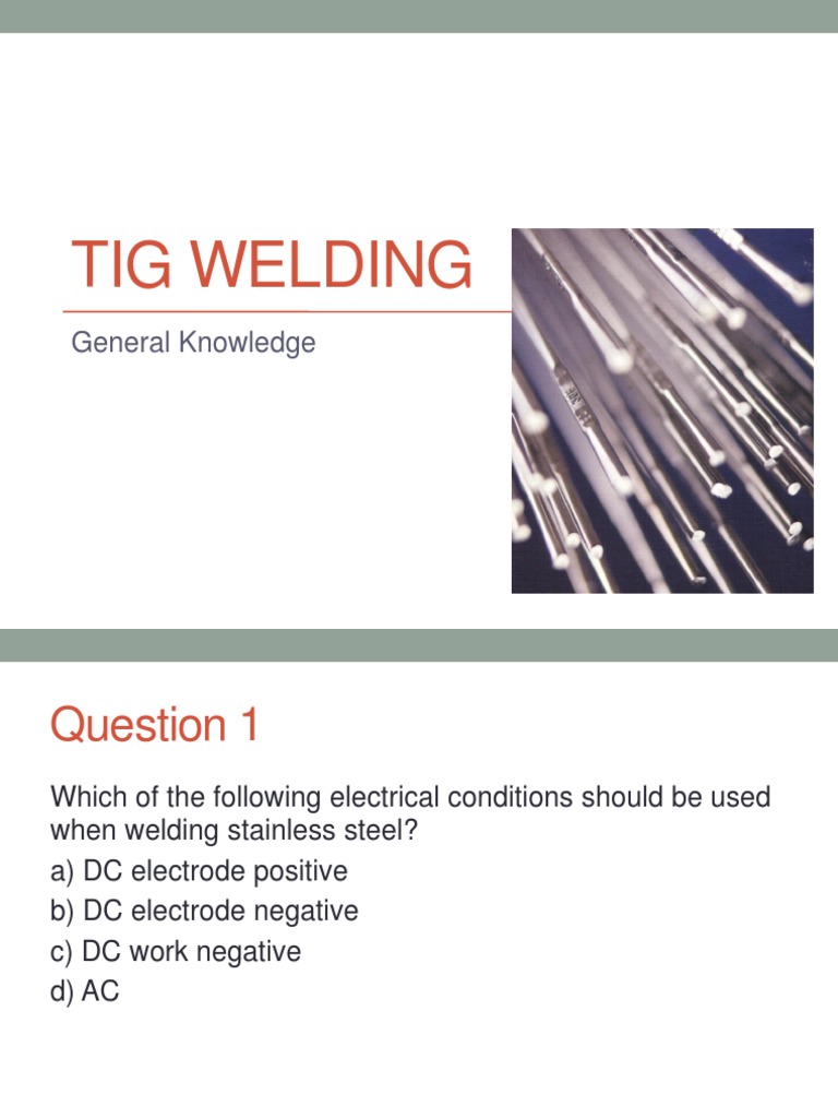 General Knowledge - TIG Welding | PDF
