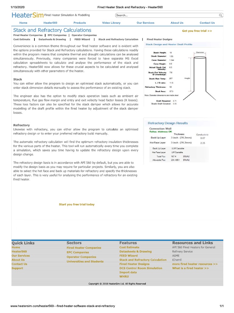 Stack Design N Heater Draft Profile PDF | PDF