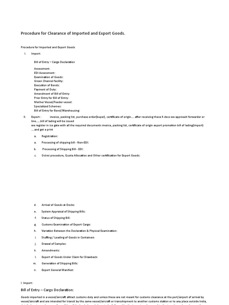 Customs Clearance in India | PDF | Electronic Data Interchange | Invoice
