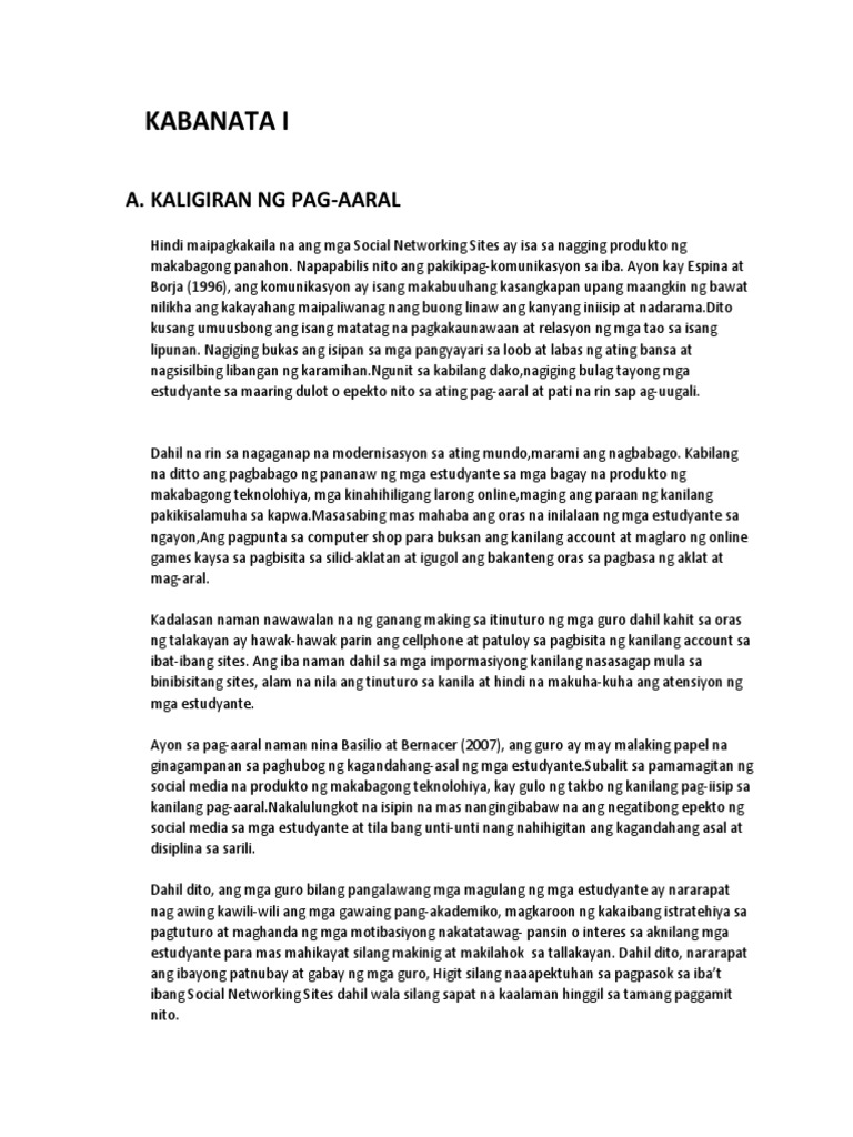 Kabanata 1 | PDF