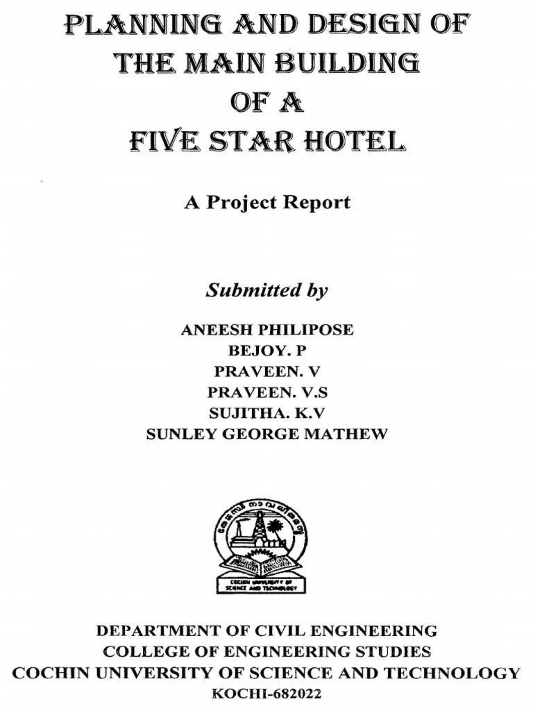 Planning and Design of Five Star Hotel PDF | PDF