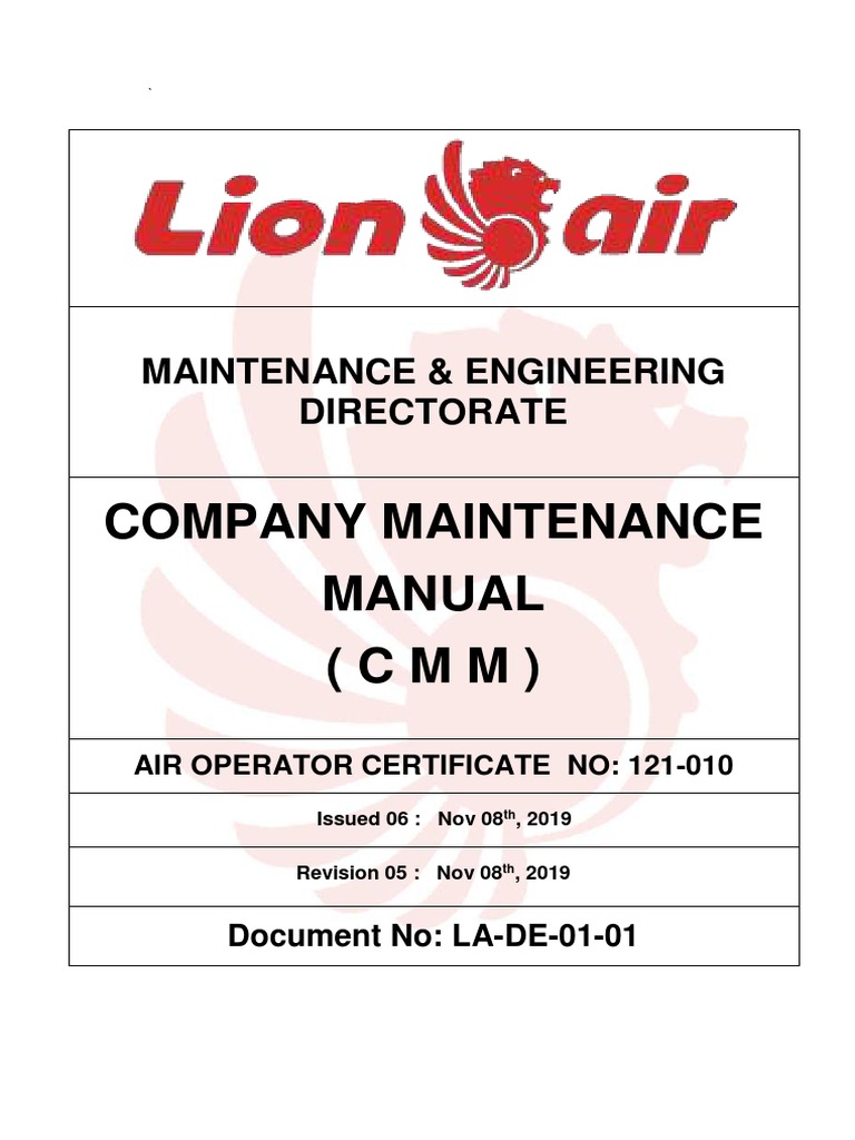 CMM Issued 6 Rev 5 (08-Nov-2019) PDF | PDF | Aerospace | Aviation