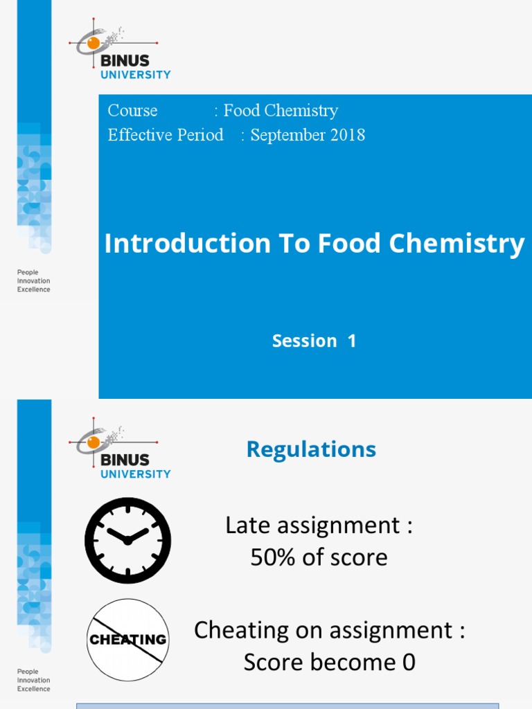 Introduction to Food Chemistry Course | PDF | Food Science | Foods