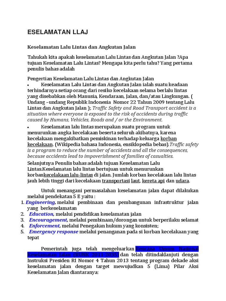 Keselamatan Llaj | PDF