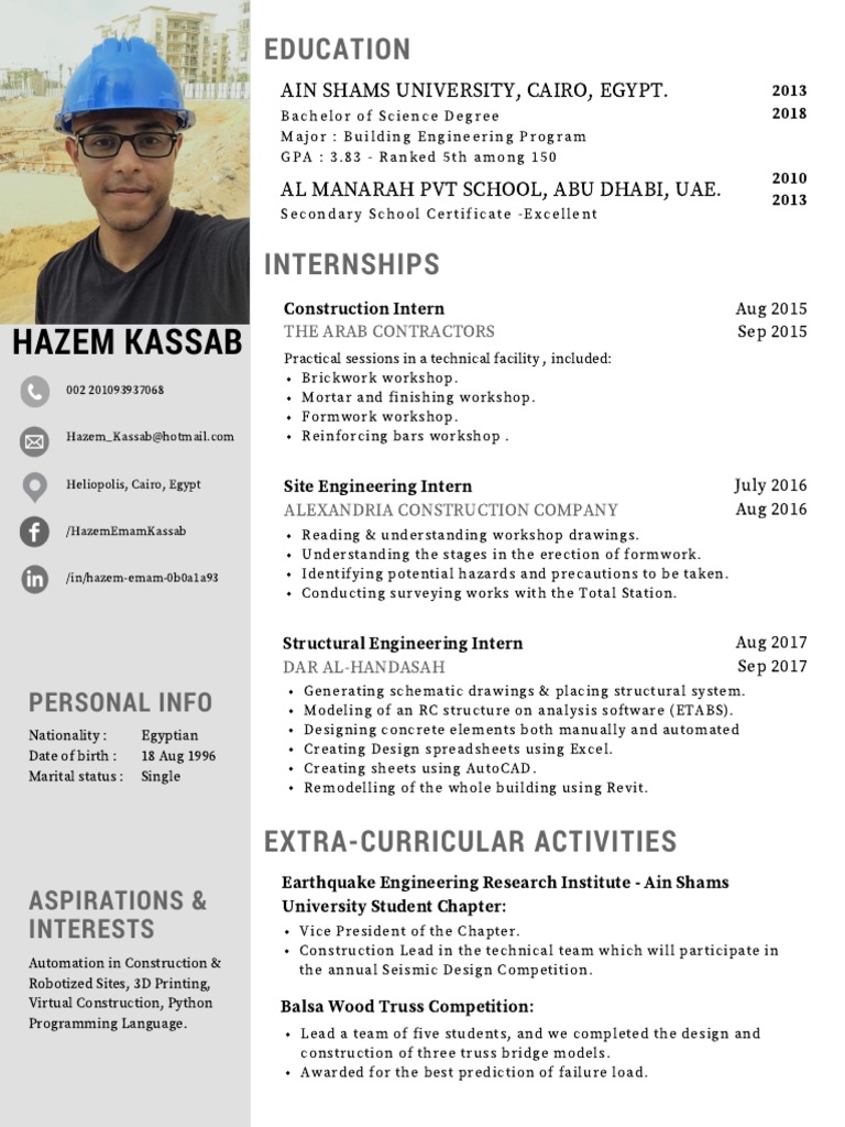 Cv-Template 2 | PDF | Science | Engineering