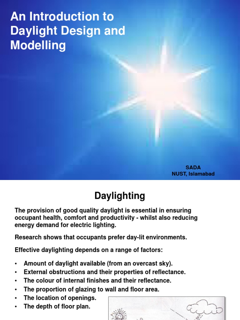 Daylight Design Modelling Guide | PDF | Window | Lighting