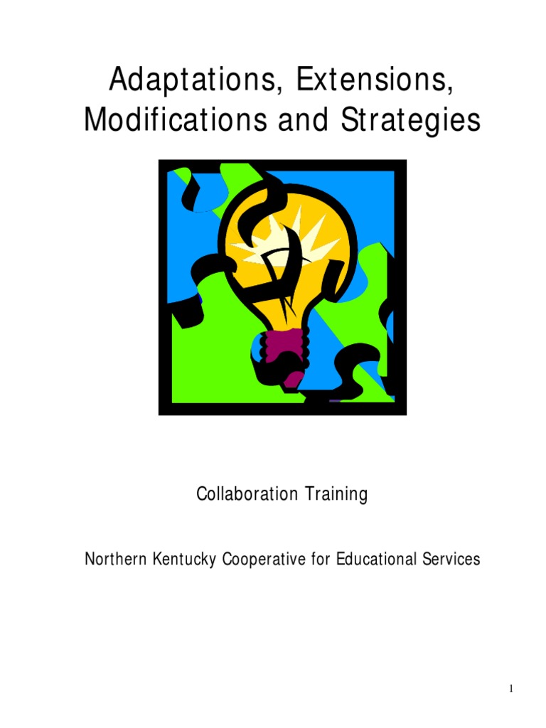 Adaptations Extensions Modifications and Strategies PDF | PDF ...
