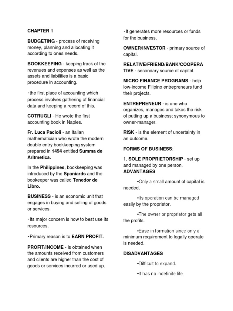 FUNACC REVIEWER 1st Year Midterms | PDF | Accounting | Expense