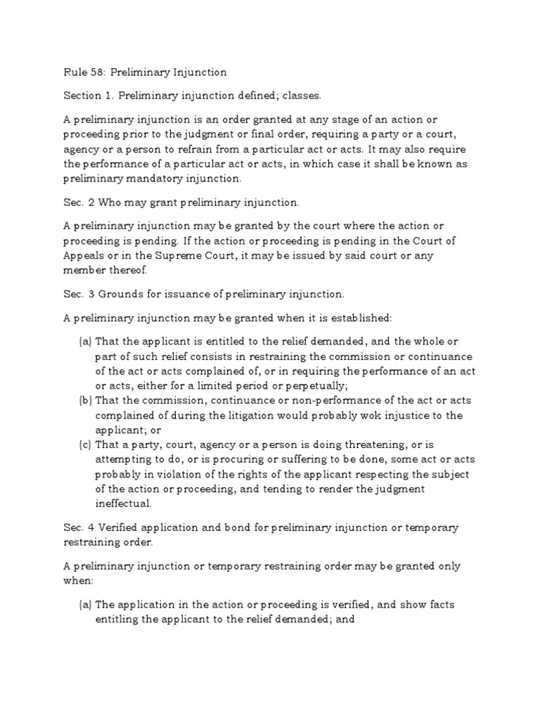 Preliminary Injunction | PDF | Injunction | Ex Parte