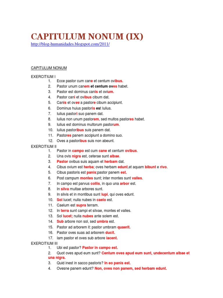 Capitulum Nonum | PDF