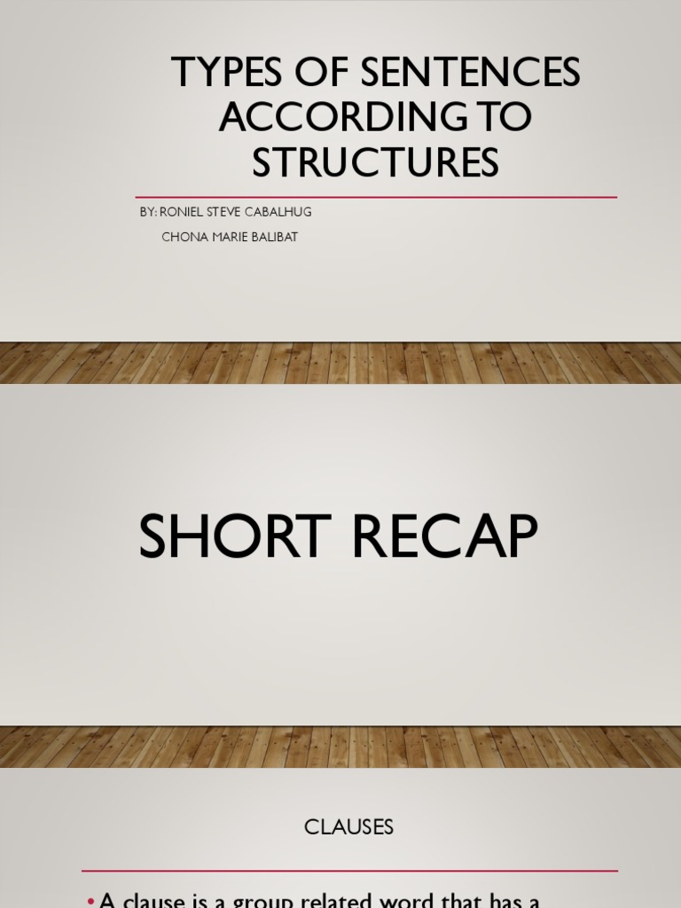 Types of Sentences Explained | PDF | Sentence (Linguistics) | Semantic ...