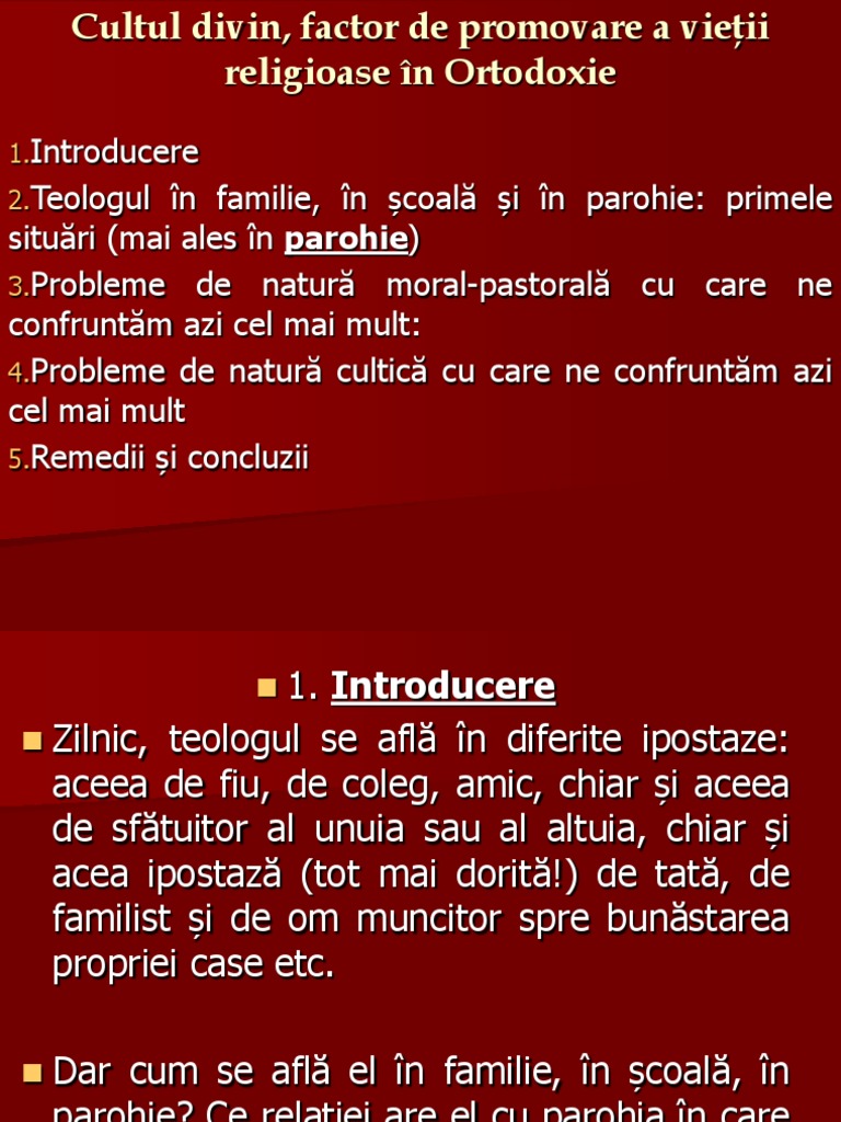 Curs 1 FD Teologul Si Cultul Divin | PDF