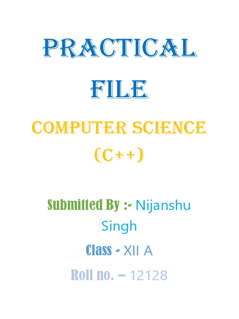 Practical File | PDF | Integer (Computer Science) | Matrix (Mathematics)