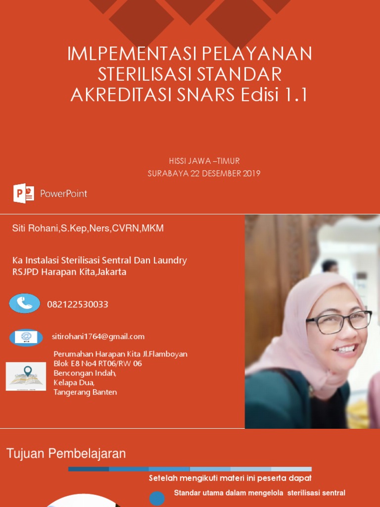 IMLPEMENTASI PELAYANAN STERILISASI STANDAR AKREDITASI SNARS Edisi 1 PDF | PDF