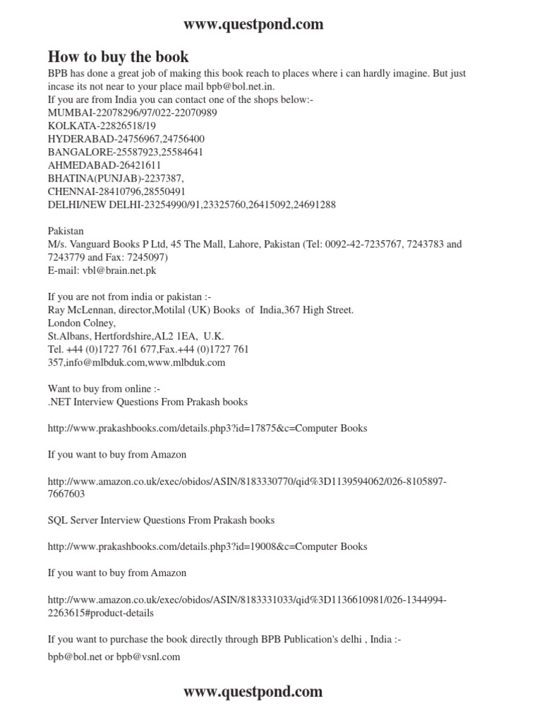 Dot Net Interview Questions | PDF